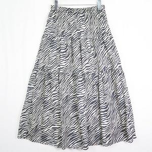 セオリーリュクス theory luxe Zebra Print Kanoa ロングスカート 038 ゼブラ柄 ライトベージュ/ブラック ...