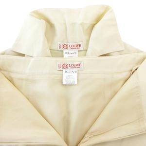 ロエベ LOEWE セットアップ シャツ ミディスカート 七分袖 38 クリーム