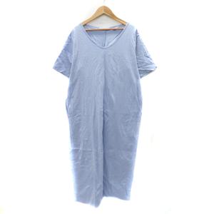 ドゥクラッセ DoCLASSE ワンピース ロング丈 半袖 Vネック XL 大きいサイズ ライトブルー /YK33 レディース 171-902502140218 | ベクトルパーク