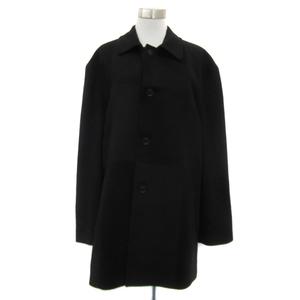 ロベルタディカメリーノ Roberta di Camerino ステンカラーコート カシミヤ L 黒 ブラック ロング丈 /YS2 GY61 ...