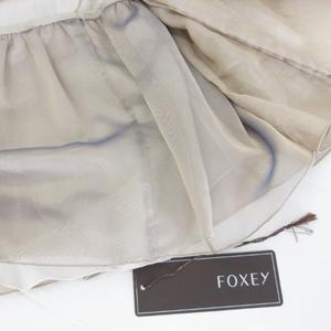 フォクシー FOXEY ワンピース ティアード ギャザー フリル シルク混